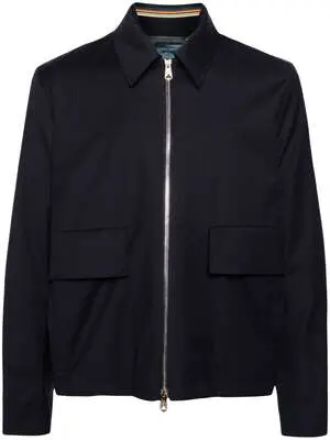 Paul Smith Zipped Wool Shirt Jacket - Blue