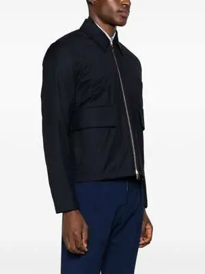 Paul Smith Zipped Wool Shirt Jacket - Blue