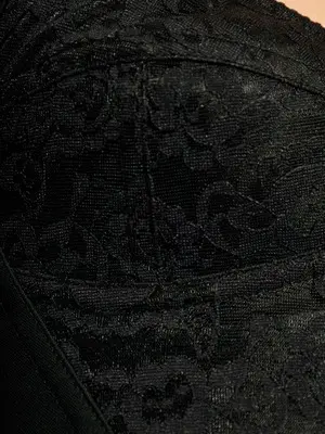 Dolce & Gabbana Jacquard And Lace Corset Bustier Top - Black