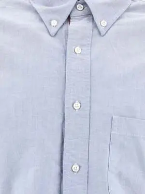 Thom Browne Shirt With Chest Pocket - Light Blue