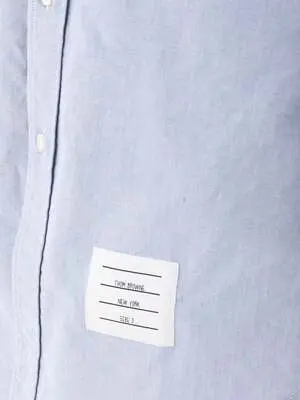 Thom Browne Shirt With Chest Pocket - Light Blue