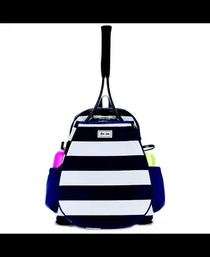AME & LULU Game On Tennis Quilted Backpack - Navy White