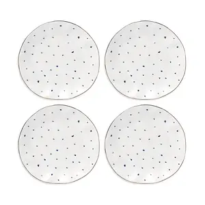 LENOX Blue Bay 4-piece Dinner Plate Set - Dots