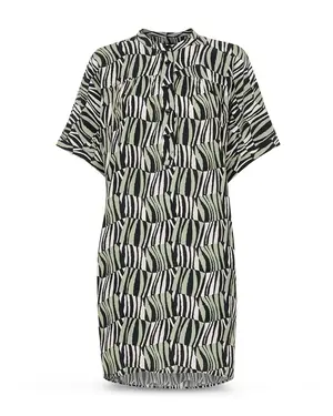Whistles Checkerboard Tiger Print Dress