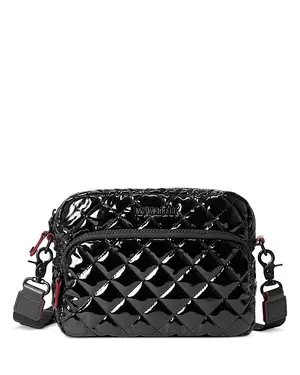 Mz Wallace Mz Wallace Small Quilted Camera Bag Black Lacquer/matte Black