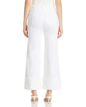 Cinq À Sept Benji Cropped Wide Leg Denim Pants