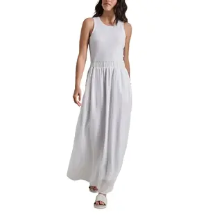 Dkny Mixed Media Maxi Dress