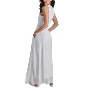 Dkny Mixed Media Maxi Dress