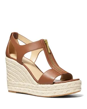 Michael Kors Michael Michael Kors Berkley Espadrille Wedge Sandals Luggage