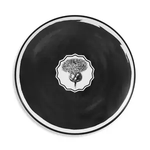 VISTA ALEGRE Herbariae Christian Lacroix Dessert Plate - Black