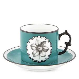 VISTA ALEGRE Herbariae Christian Lacroix Teacup And Saucer - Peacock