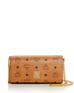 Mcm Aren Visetos Crossbody - Cognac
