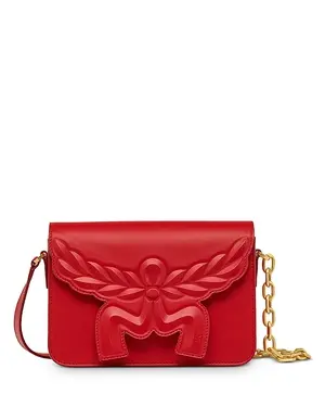 Mcm Himmel Maxi Honors Small Leather Crossbody - Candy Red