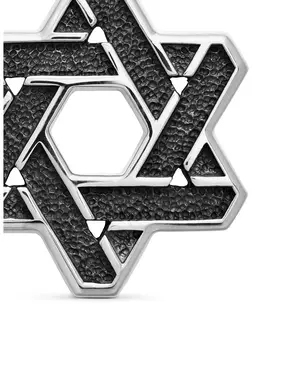 David Yurman Sterling Silver Star Of David Pendant - Black/silver