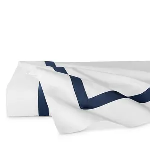 SFERRA Estate Flat Sheet, King White/navy