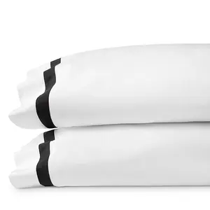 SFERRA Estate Pillowcase Set, Standard - White/black