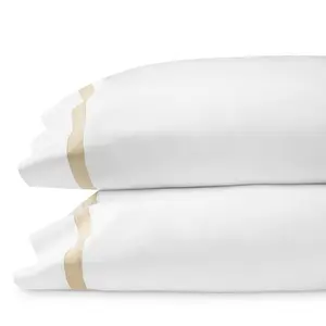 SFERRA Estate Pillowcase Set, Standard White/sand