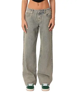Edikted Acid Wash Jeans For Women