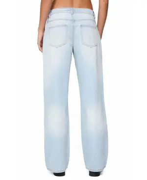 EDIKTED Magda Low Rise Jeans - Light-blue
