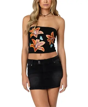 EDIKTED Tigerlily Tube Top - Black