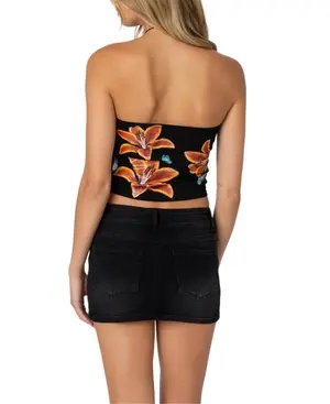EDIKTED Tigerlily Tube Top - Black