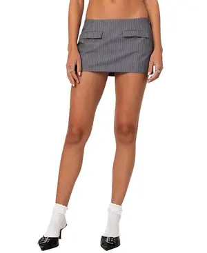 EDIKTED Magnolia Pinstripe Mini Skort