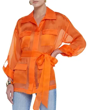 L'Agence Colson Silk Safari Jacket