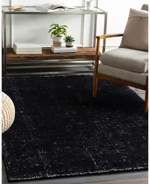 SURYA Messina 7567 Area Rug, 5' X 7'6 - Black
