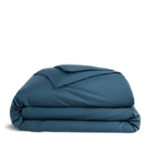 BROOKLINEN Classic Percale Duvet Cover, King/cali King Abyss
