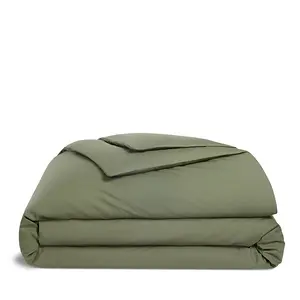 BROOKLINEN Classic Percale Duvet Cover, King/cali King Fresh Moss