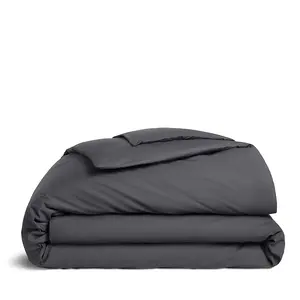 BROOKLINEN Classic Percale Duvet Cover, King/cali King Slate