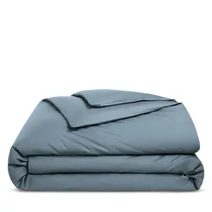 BROOKLINEN Classic Percale Duvet Cover, King/cali King Storm