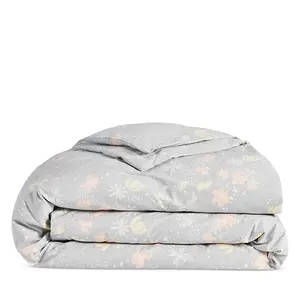 BROOKLINEN Classic Percale Duvet Cover, King/cali King - Windy Floral In Breeze