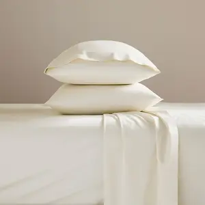 BROOKLINEN Classic Percale King Pillowcase Set Cream