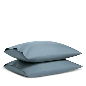 BROOKLINEN Classic Percale King Pillowcase Set Storm