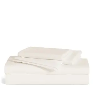 BROOKLINEN Luxe Sateen Core Sheet Set, Full Cream