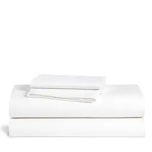 BROOKLINEN Luxe Sateen Core Sheet Set, Full White