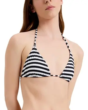 Solid & Striped The Iris Bikini Top - Blackout X Marshmallow