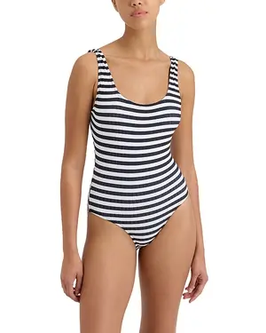 Solid & Striped The Annemarie One Piece Swimsuit - Blackout X Marshmallow