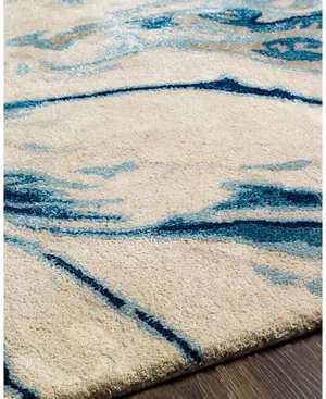 SURYA Kavita 18415 Runner Area Rug, 2'6 X 8 - Navy