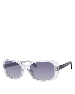 Kate Spade New York Dionna 52mm Rectangular Sunglasses Gray/purple Polarized Gradient
