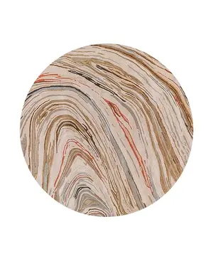 SURYA Kavita 23252 Round Area Rug, 8' X 8 - Cocoa