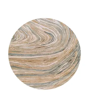 SURYA Kavita 23252 Round Area Rug, 8' X 8' Tan