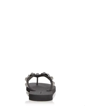 Balenciaga Cagole Studded Flip Flops - Noir