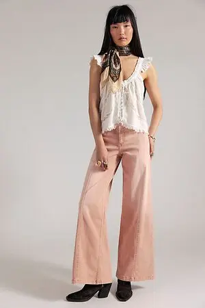Free People We The Free Libre Wide-leg Jeans - Bubblegum