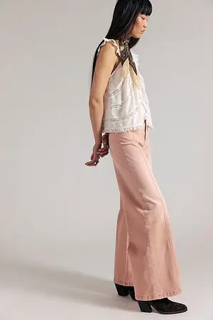 Free People We The Free Libre Wide-leg Jeans - Bubblegum