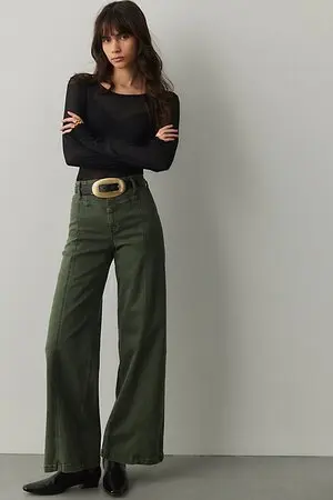 Free People We The Free Libre Wide-Leg Jeans Thyme