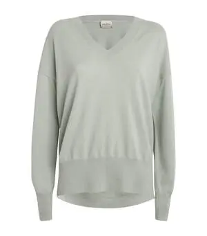 Le Kasha Organic Cashmere V-neck Sweater