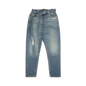 Off-White Belted Jeans - Blue