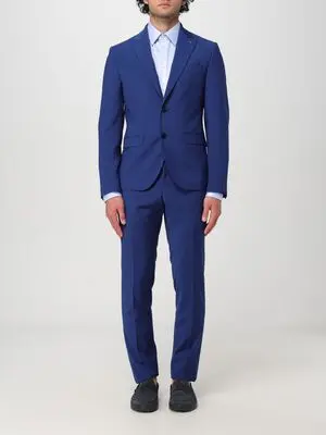 MANUEL RITZ Suit Men Gnawed Blue